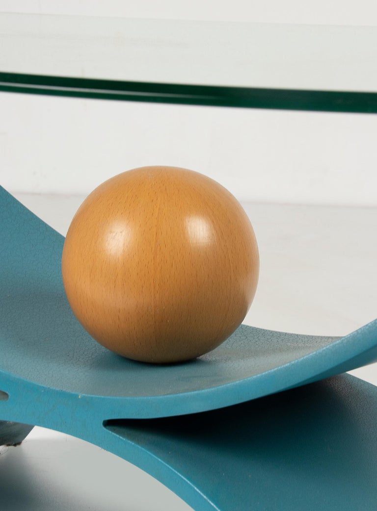 Postmodern Memphis Style Iron Coffee Table at 1stDibs