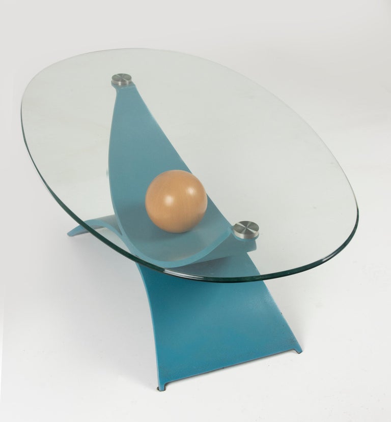 Postmodern Memphis Style Iron Coffee Table at 1stDibs