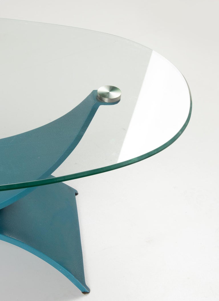 Postmodern Memphis Style Iron Coffee Table at 1stDibs