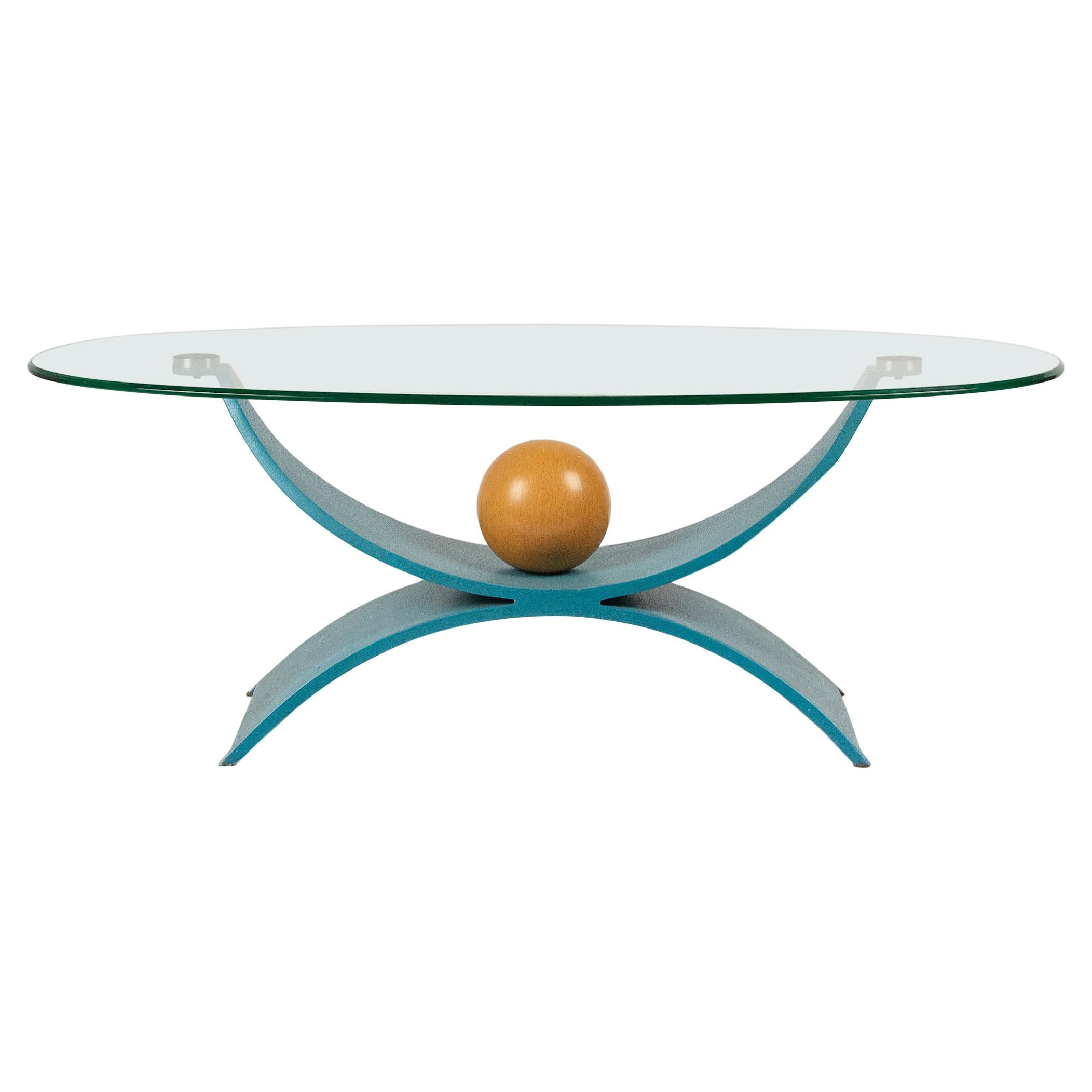 Postmodern Memphis Style Iron Coffee Table at 1stDibs