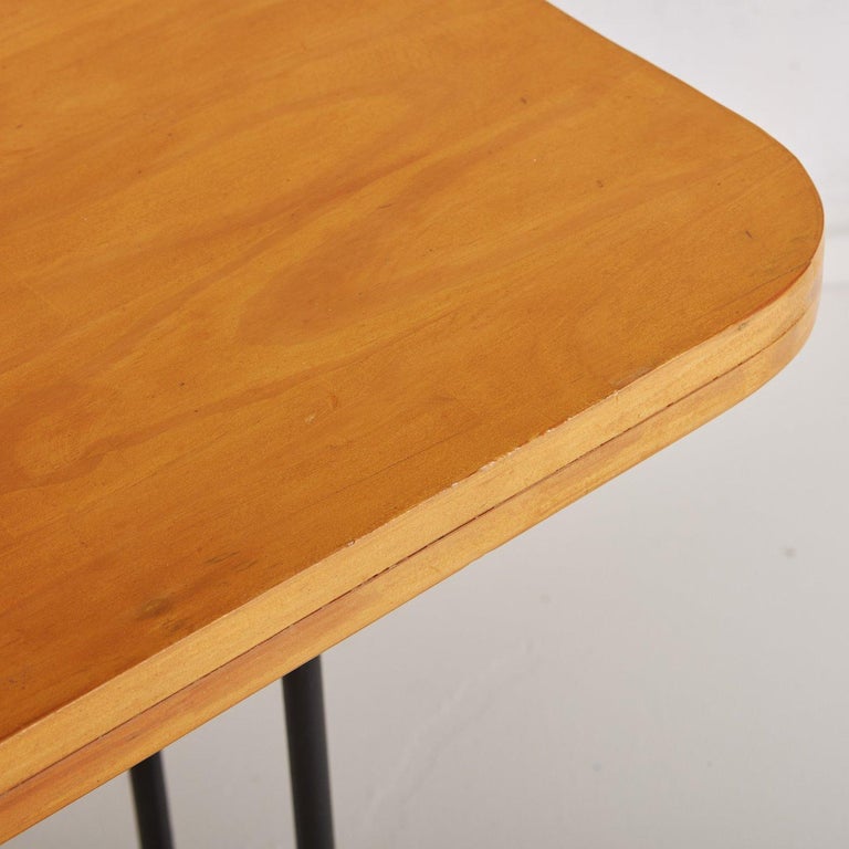 Postmodern Metal Desk With Birch Top, France 20th Century For Sale at ...