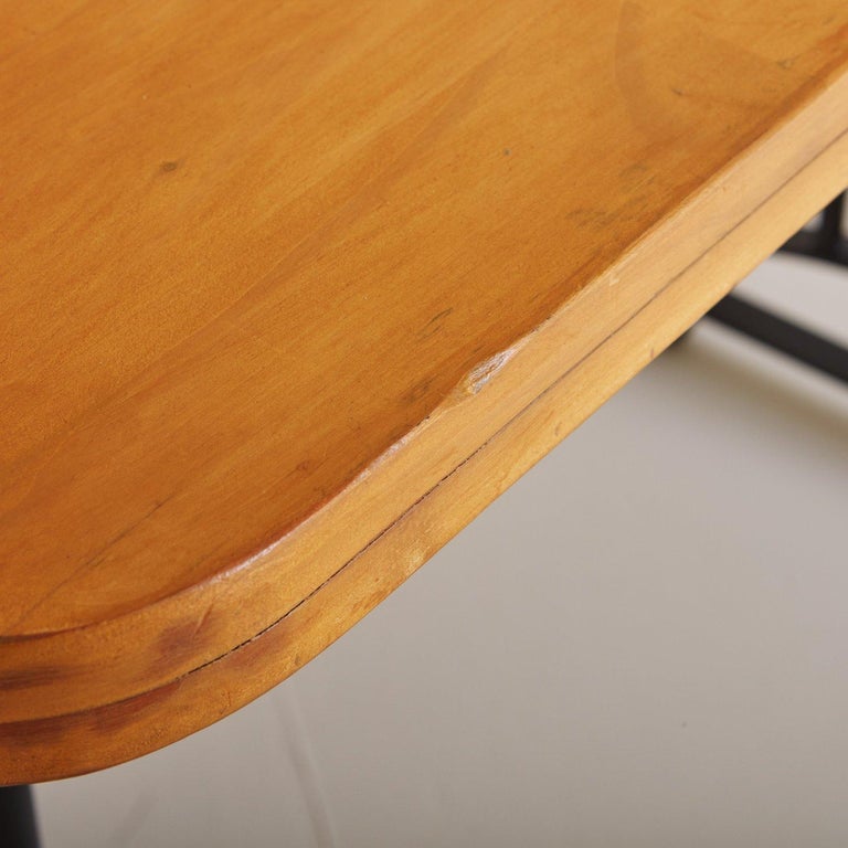 Postmodern Metal Desk With Birch Top, France 20th Century For Sale at ...