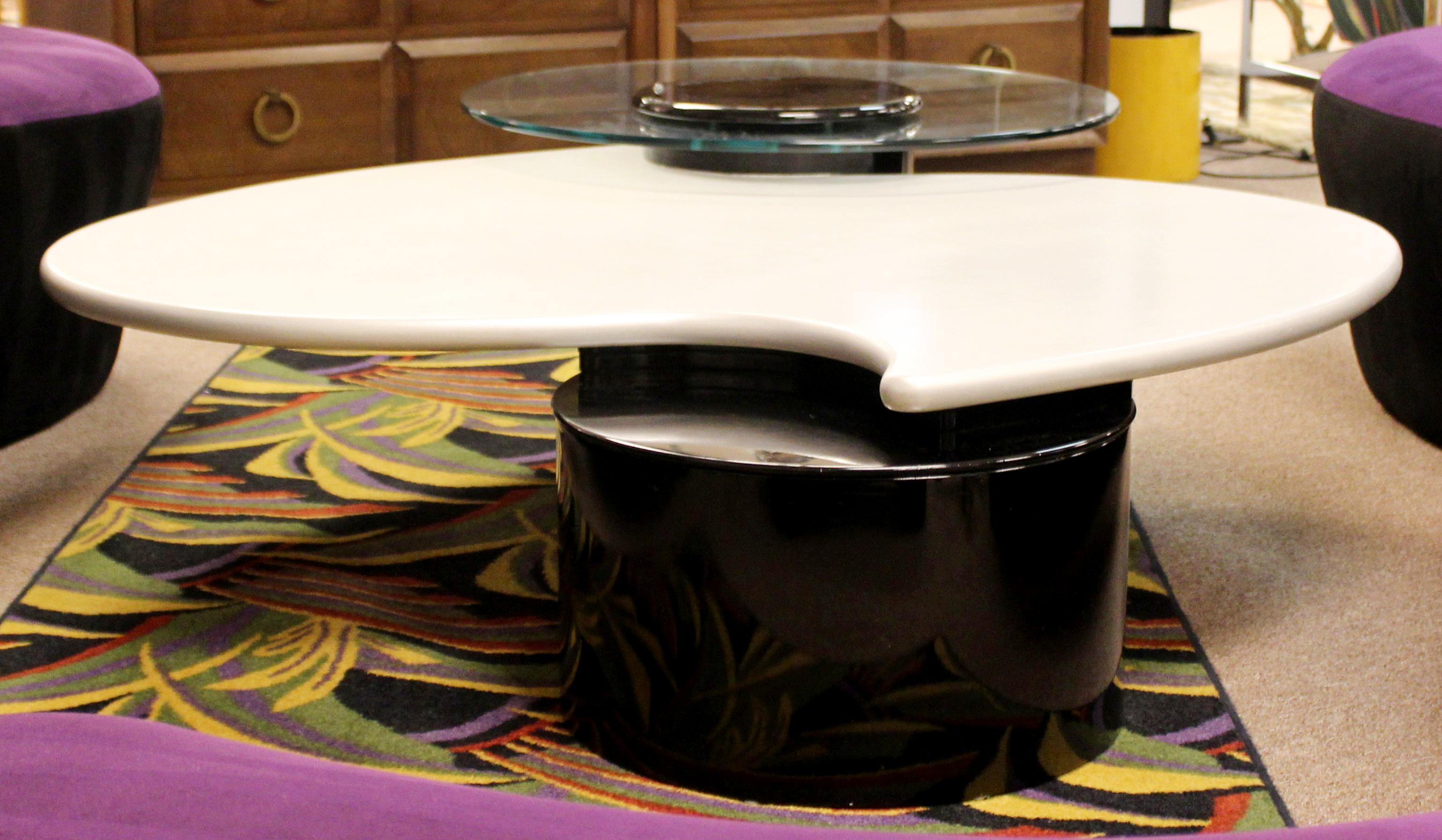 Postmodern Modernist Rougier Articulating 3-Tier Coffee Table, 1980s at ...