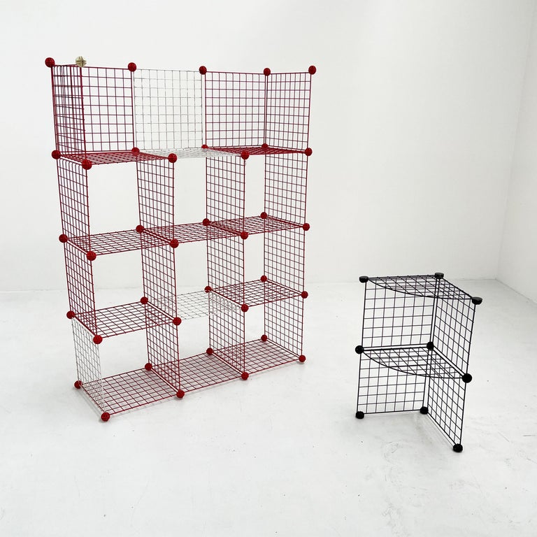 Postmodern Modular Metal Shelf, 1980s For Sale at 1stDibs