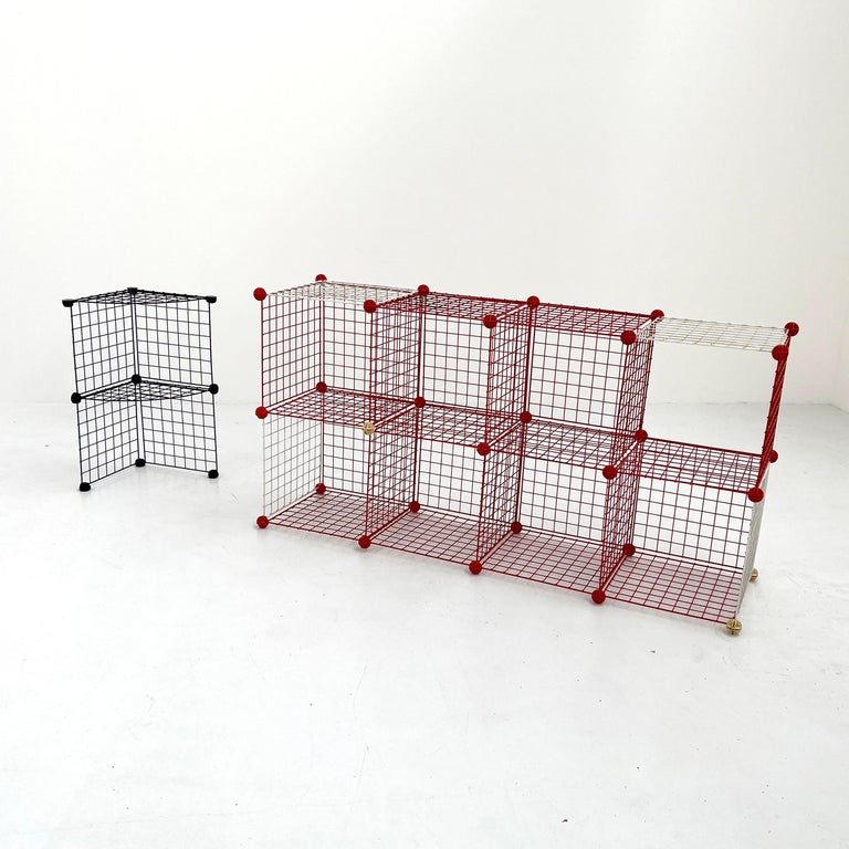 Postmodern Modular Metal Shelf, 1980s For Sale at 1stDibs
