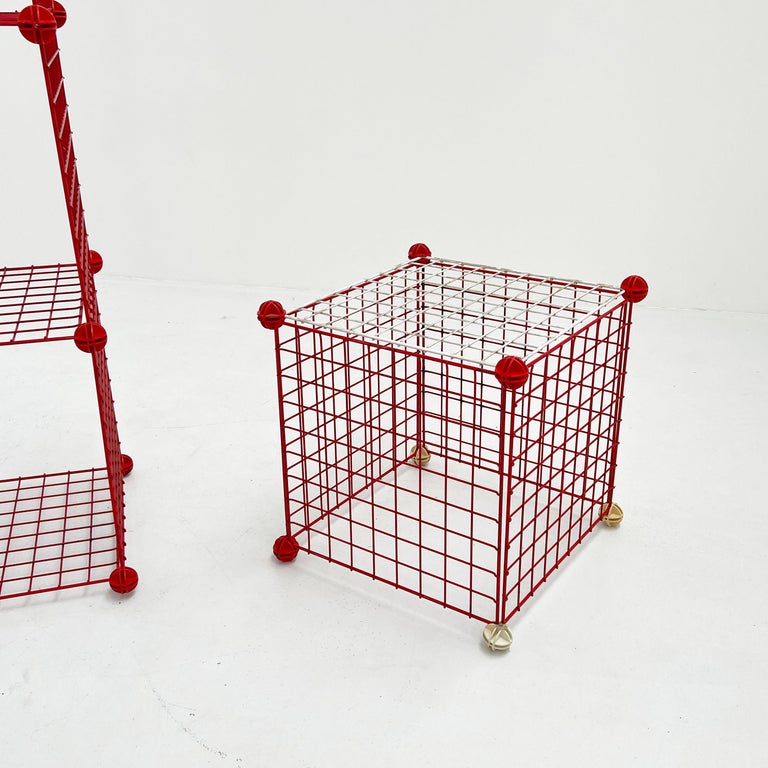Postmodern Modular Metal Shelf, 1980s For Sale at 1stDibs