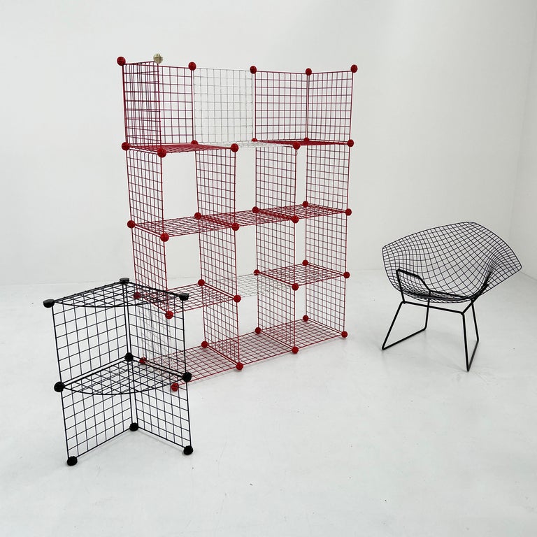 Postmodern Modular Metal Shelf, 1980s For Sale at 1stDibs