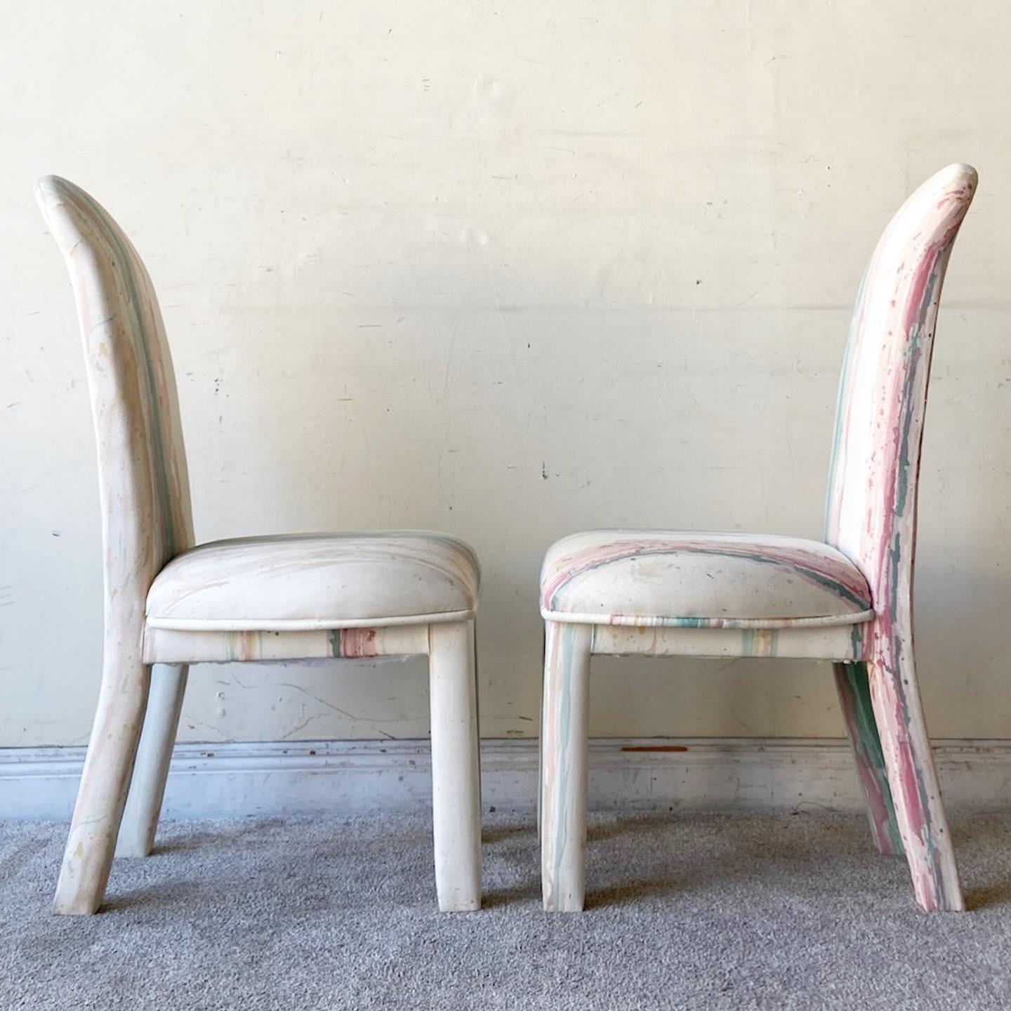 Postmodern Multi Colored Parsons Dining Chairs For Sale at 1stDibs ...