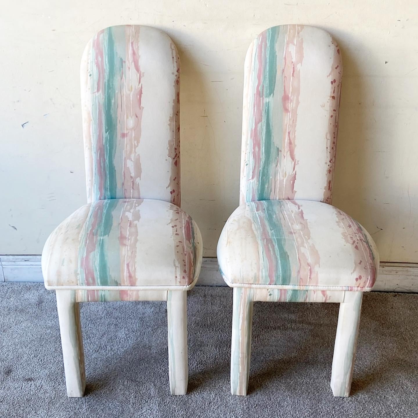 Postmodern Multi Colored Parsons Dining Chairs For Sale at 1stDibs ...