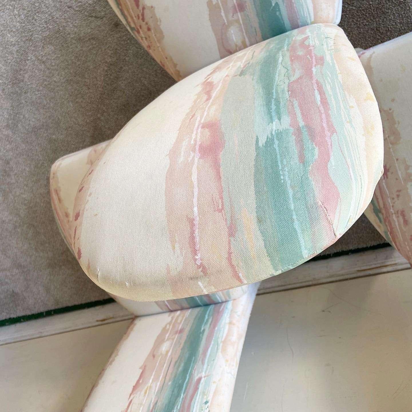 Postmodern Multi Colored Parsons Dining Chairs For Sale at 1stDibs