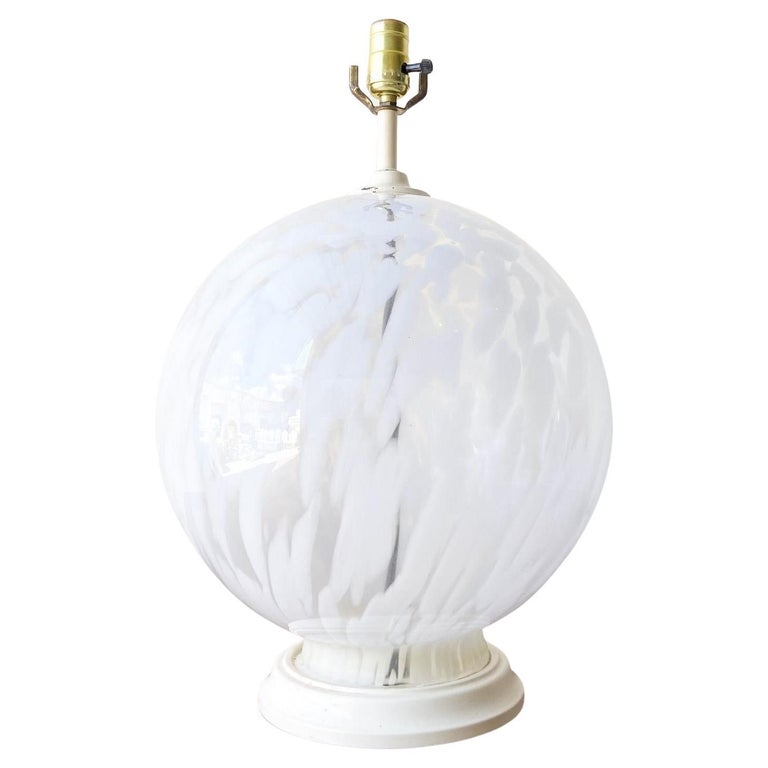 Postmodern Murano Glass Spherical Table Lamp For Sale at 1stDibs
