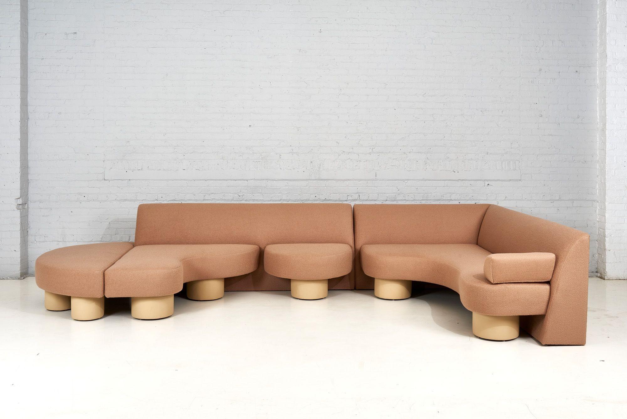 Postmodern Organic Form Sectional Sofa, 1980 at 1stDibs