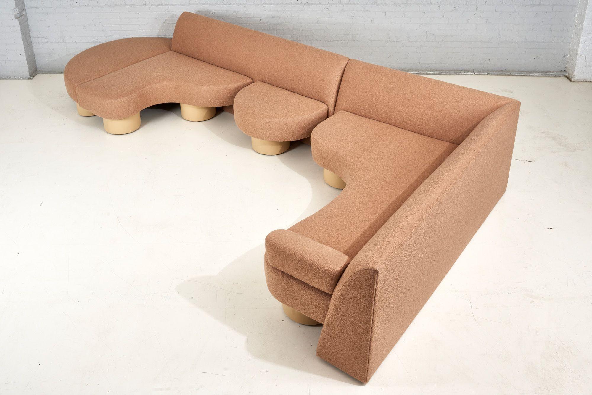Postmodern Organic Form Sectional Sofa, 1980 at 1stDibs