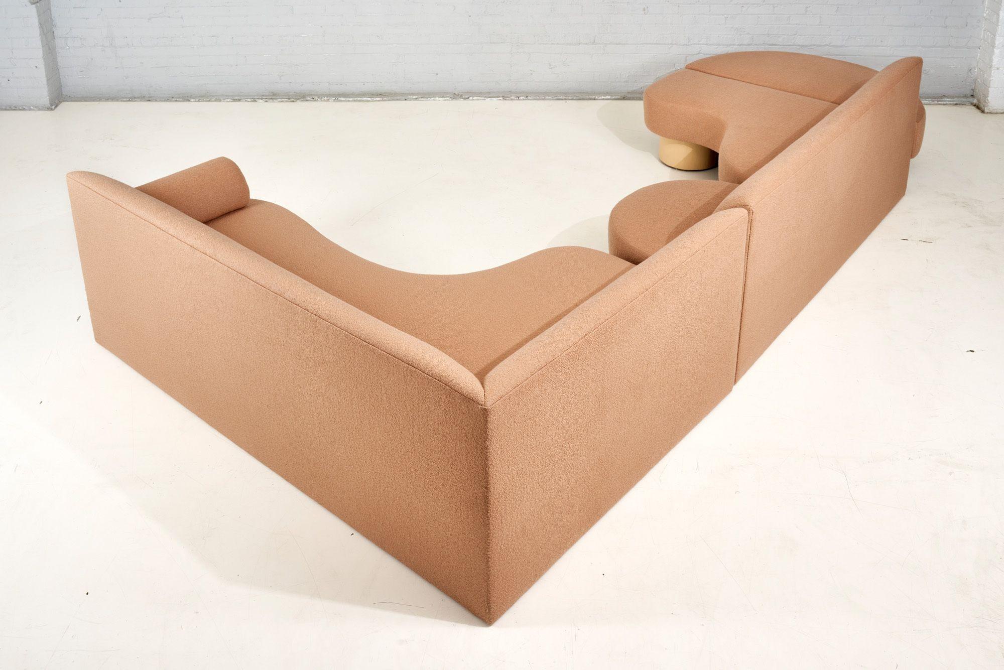 Postmodern Organic Form Sectional Sofa, 1980 at 1stDibs