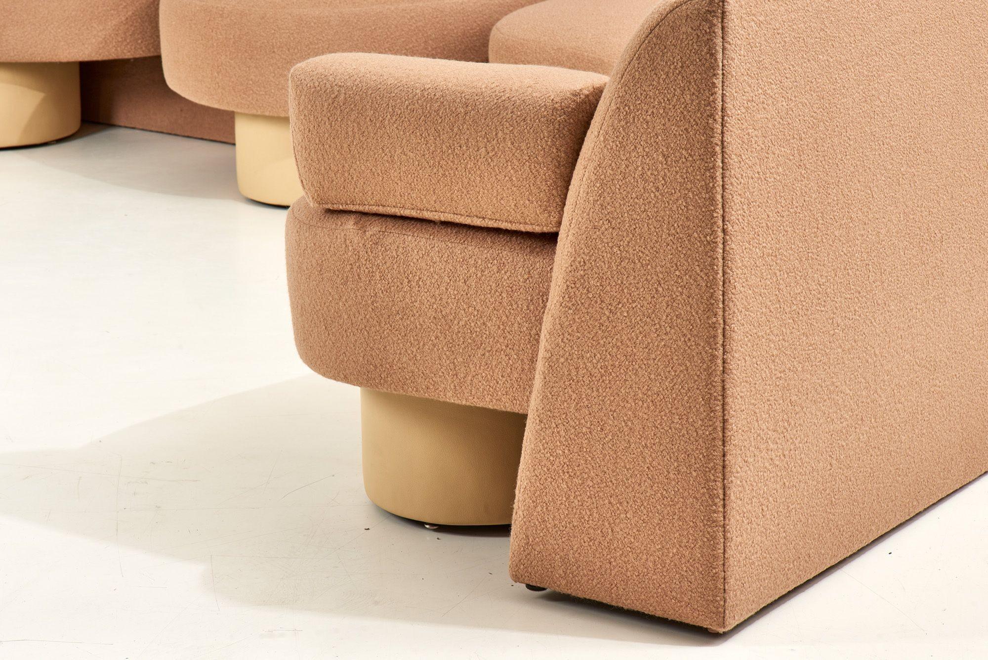 Postmodern Organic Form Sectional Sofa, 1980 at 1stDibs