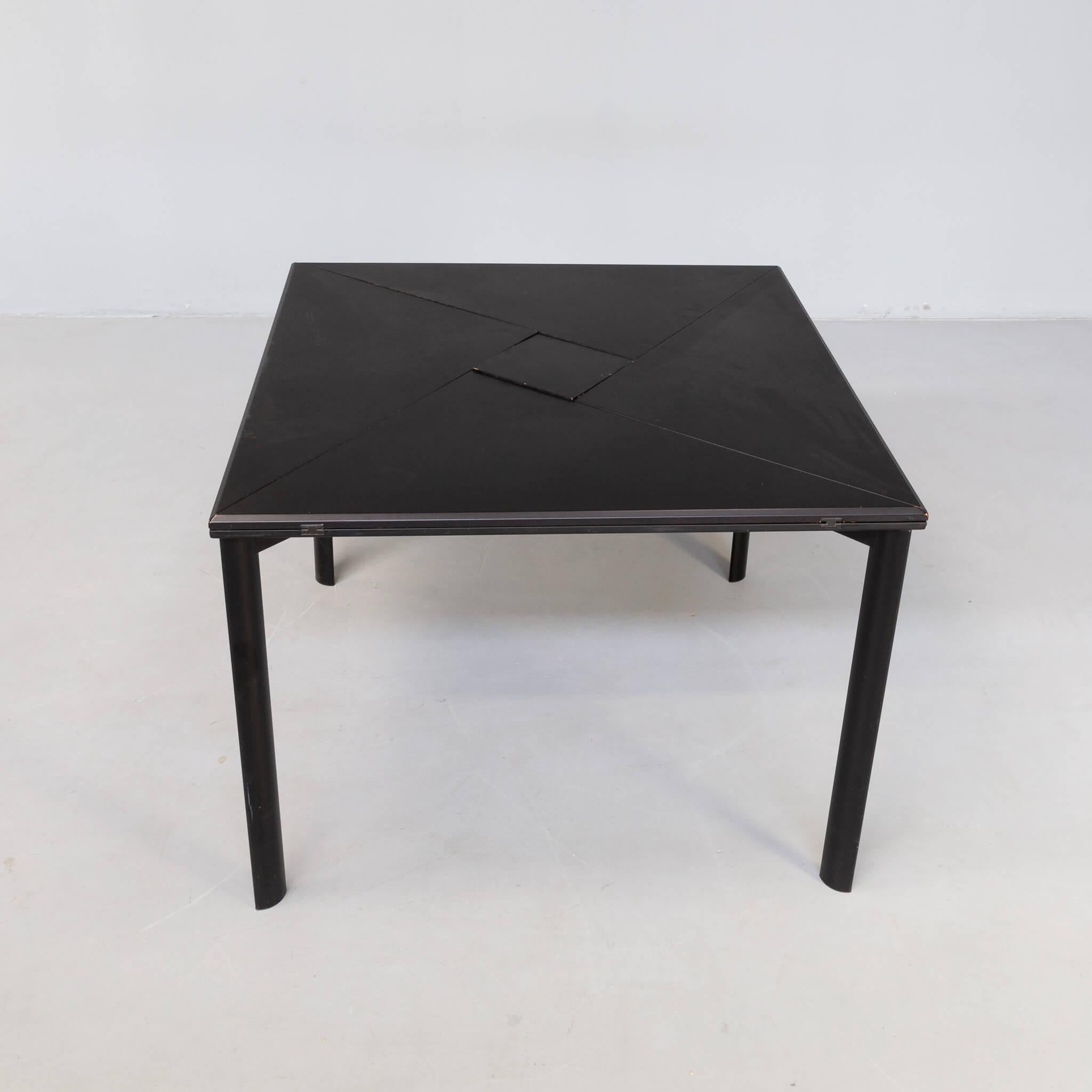 Postmodern origami style unfoldable square dining table For Sale at 1stDibs