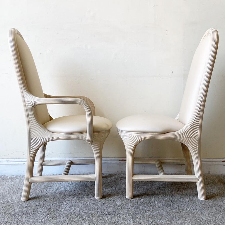 Postmodern Pencil Reed Dining Chairs by American Drew, Set of 6 For ...