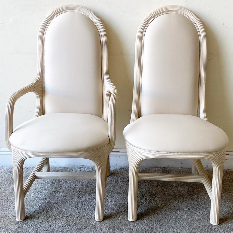 Postmodern Pencil Reed Dining Chairs by American Drew, Set of 6 For ...