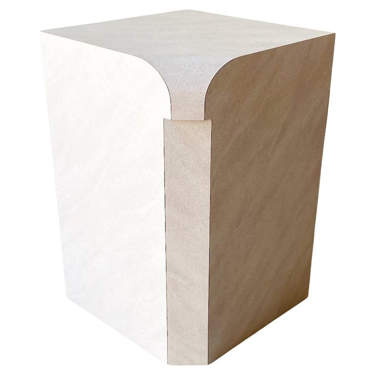 Postmodern Pink and Lavender Wash Laminate Waterfall Corner Table For ...