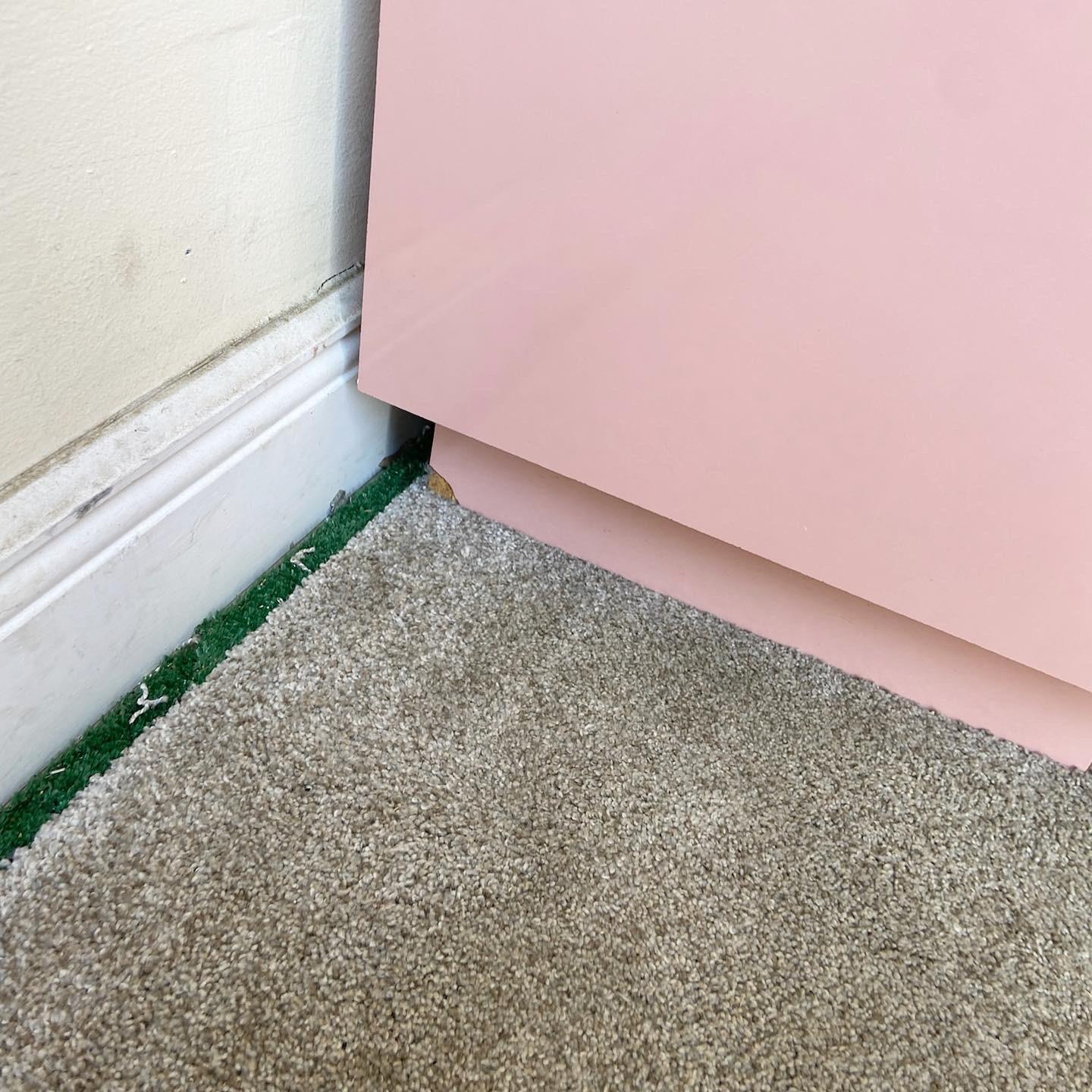 Postmodern Pink Lacquer Laminate Dresser - 6 Drawers For Sale at ...