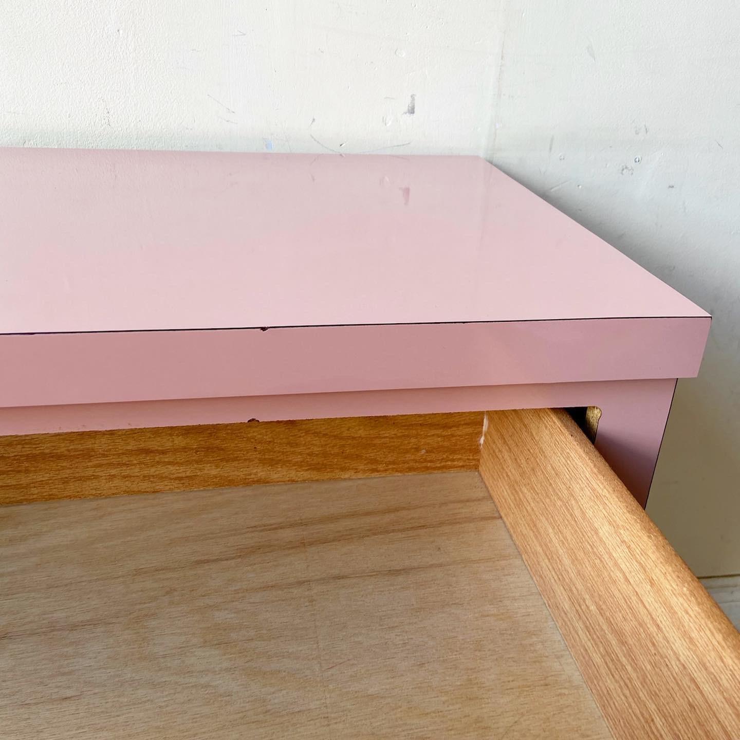 Postmodern Pink Lacquer Laminate Dresser - 6 Drawers For Sale at ...