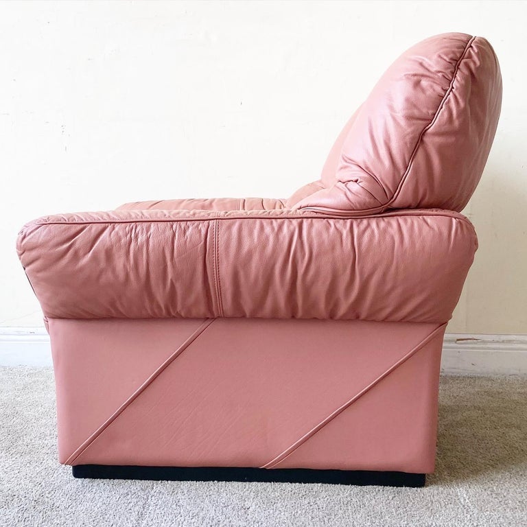 Postmodern Pink Leatherette Lounge Chair Sofa by Pro-Design For Sale at ...