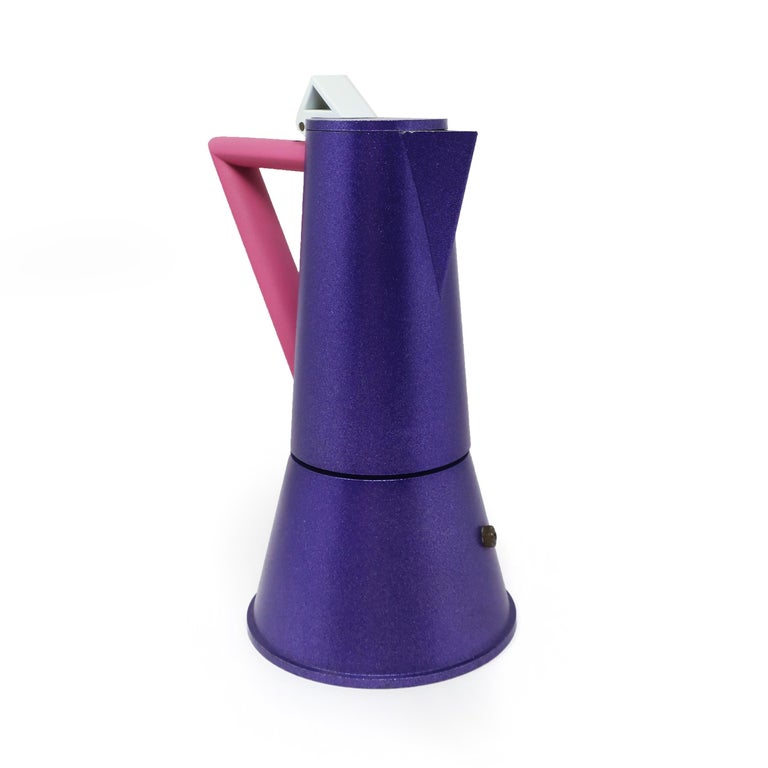 Postmodern Pink and Purple Espresso Pot by Ettore Sottsass for ...