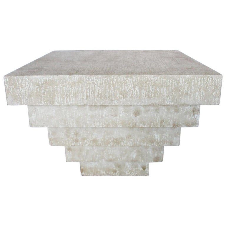 Postmodern Plaster Stacked Table For Sale at 1stDibs