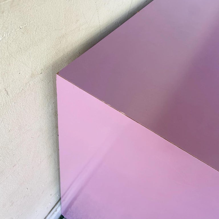 Postmodern Purple Lacquer Laminate Chest of Drawers For Sale at 1stDibs