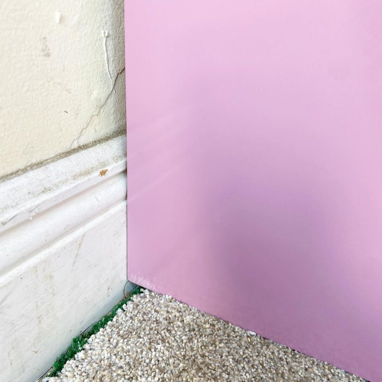 Postmodern Purple Lacquer Laminate Chest of Drawers For Sale at 1stDibs