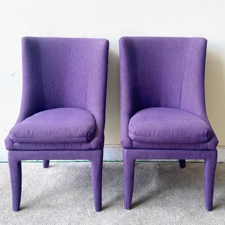Postmodern Purple Swivel Top Dining Chair by Carson’s For Sale at 1stDibs