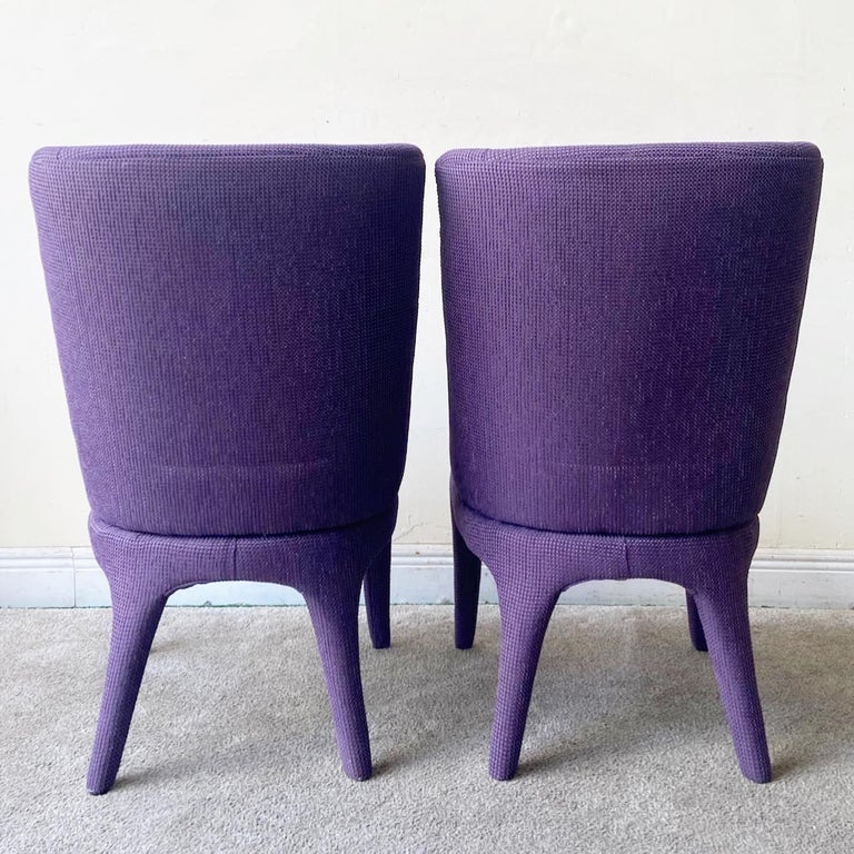 Postmodern Purple Swivel Top Dining Chair by Carson’s For Sale at 1stDibs
