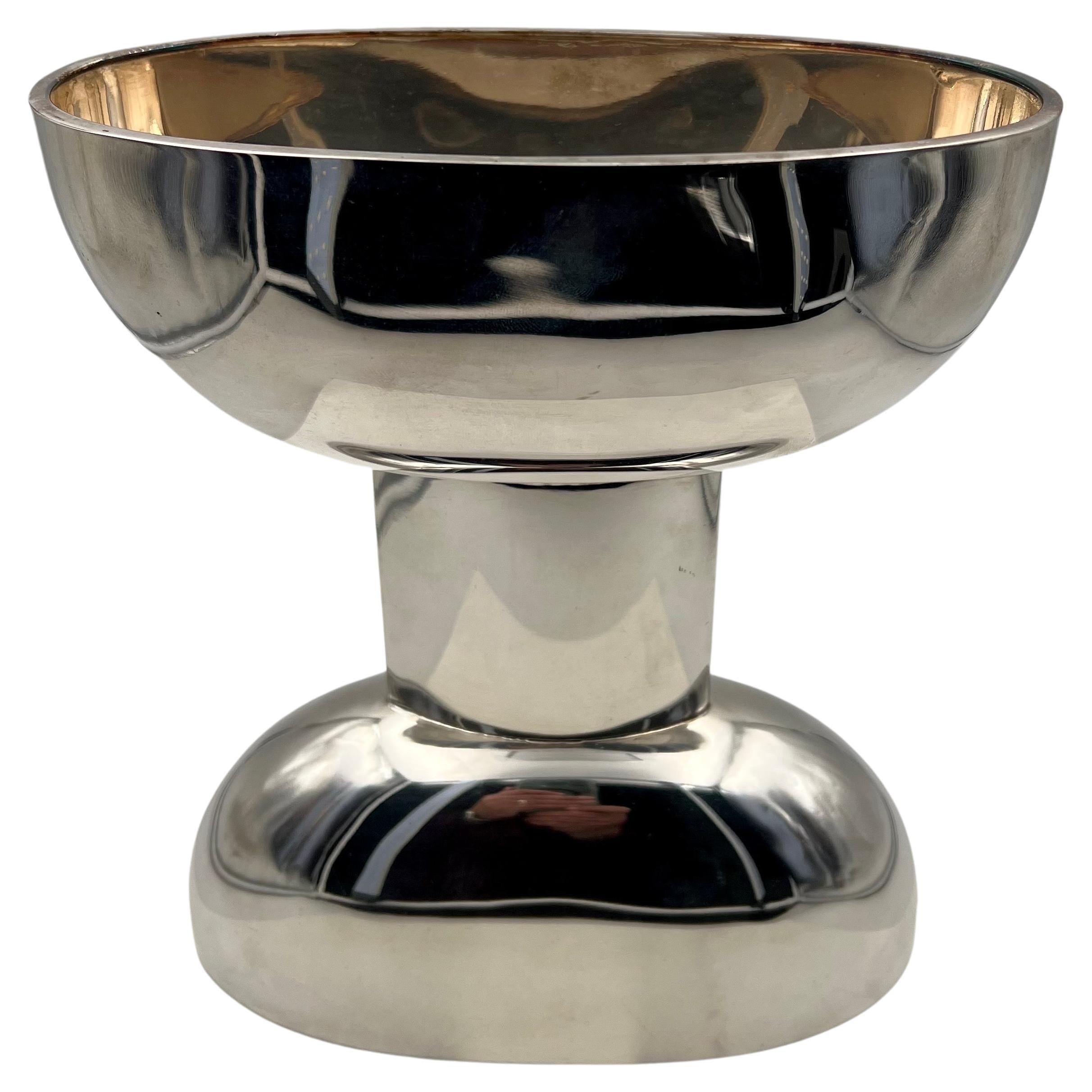 Rare Silver Plated Vase Done by Jean Despres at 1stDibs