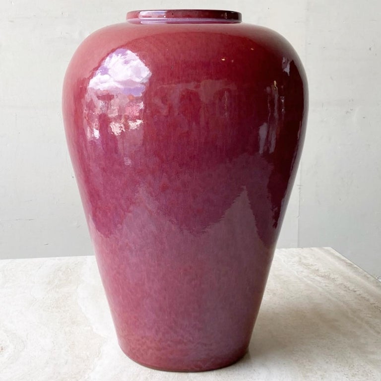 Postmodern Red Ceramic Floor Vase For Sale at 1stDibs | post modern vase