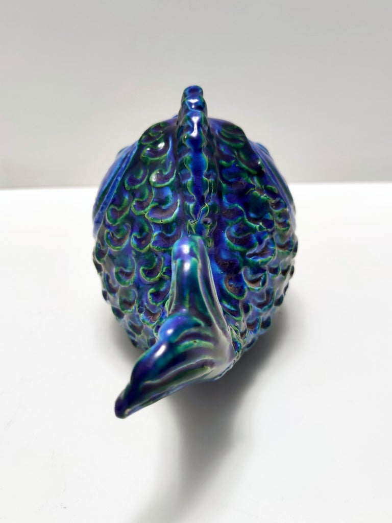 Postmodern Rimini Blue Ceramic Fish Money Box by Bitossi, Italy For ...