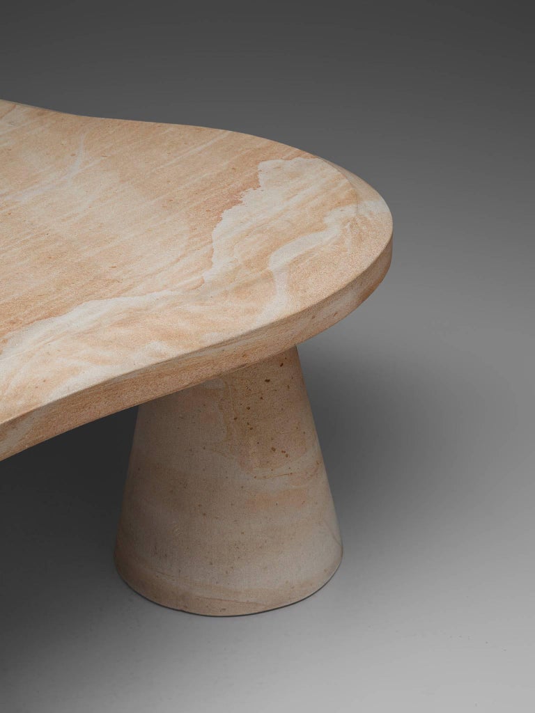 Postmodern Sandstone Coffee Table at 1stDibs