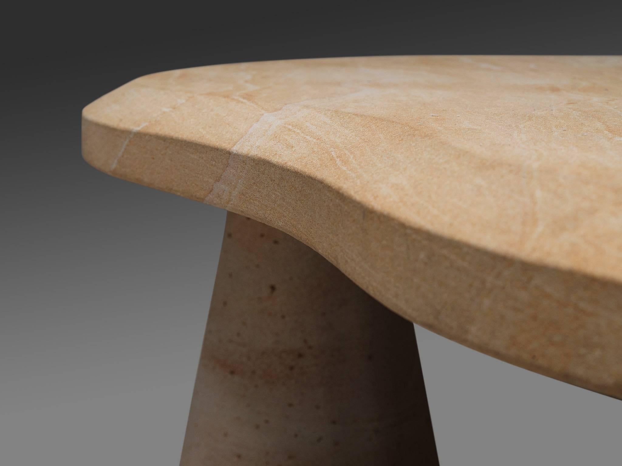 Postmodern Sandstone Coffee Table at 1stDibs | sandstone table, sand ...