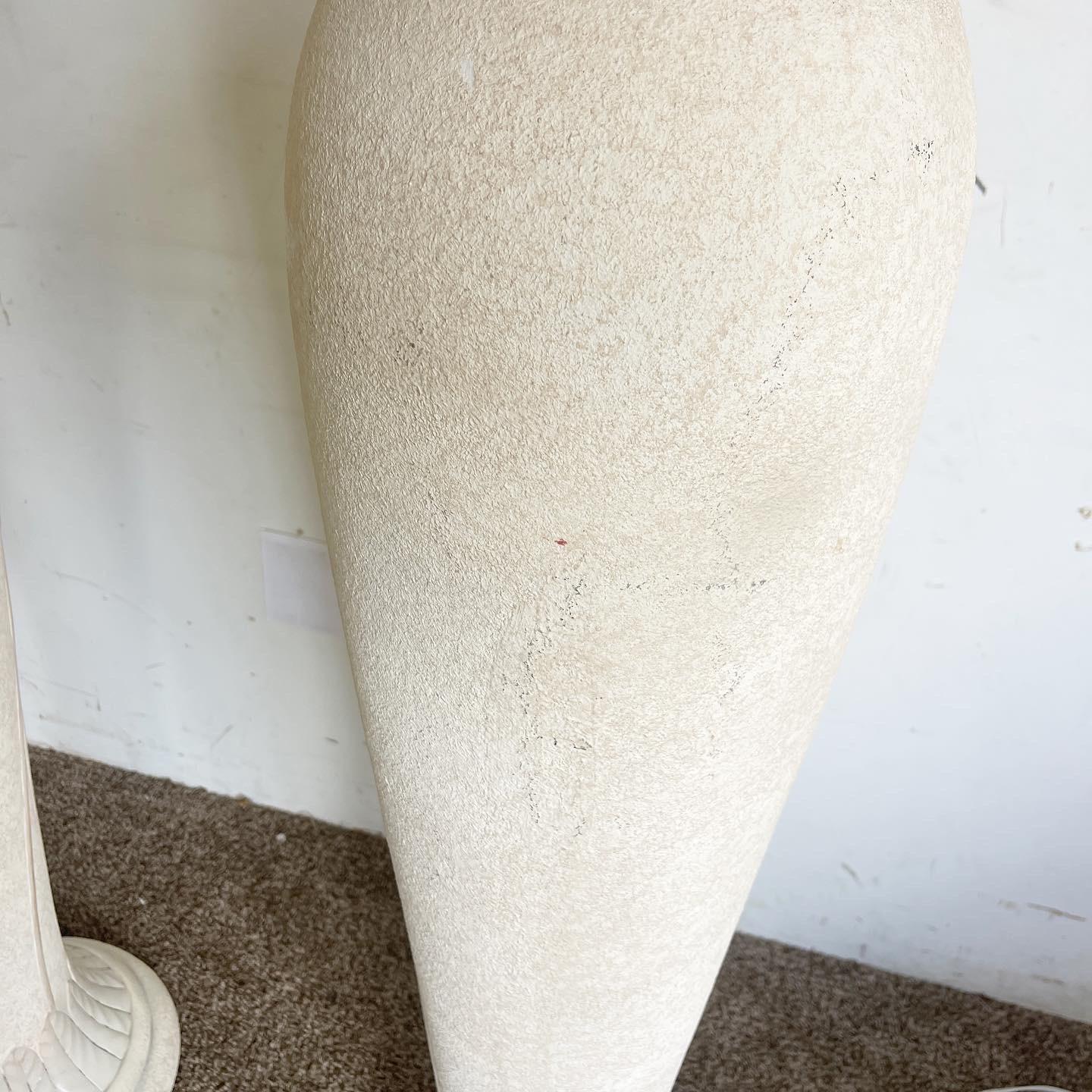 Postmodern Sculpted Plaster Floor Vase Floor Lamps For Sale at 1stDibs