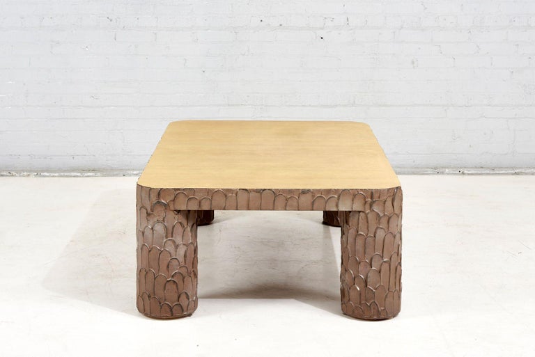 Postmodern Sculptural Plaster Coffee Table, 1970 For Sale at 1stDibs
