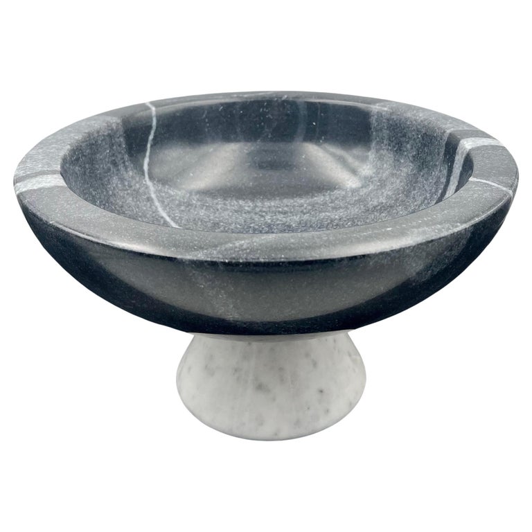 Postmodern Solid Marble Massive Italian Footed Compote Bowl For Sale at ...