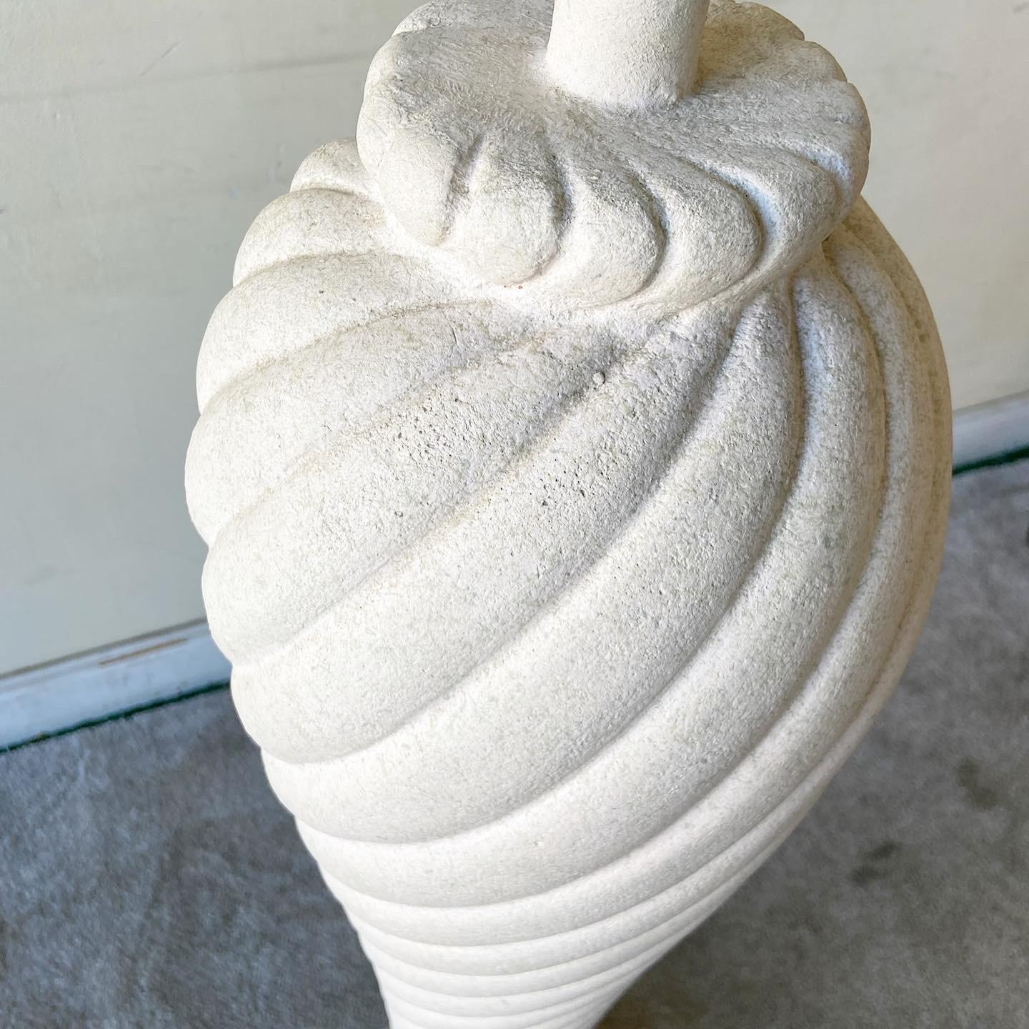 Postmodern Spiral Swirl Ceramic Floor Lamp For Sale at 1stDibs