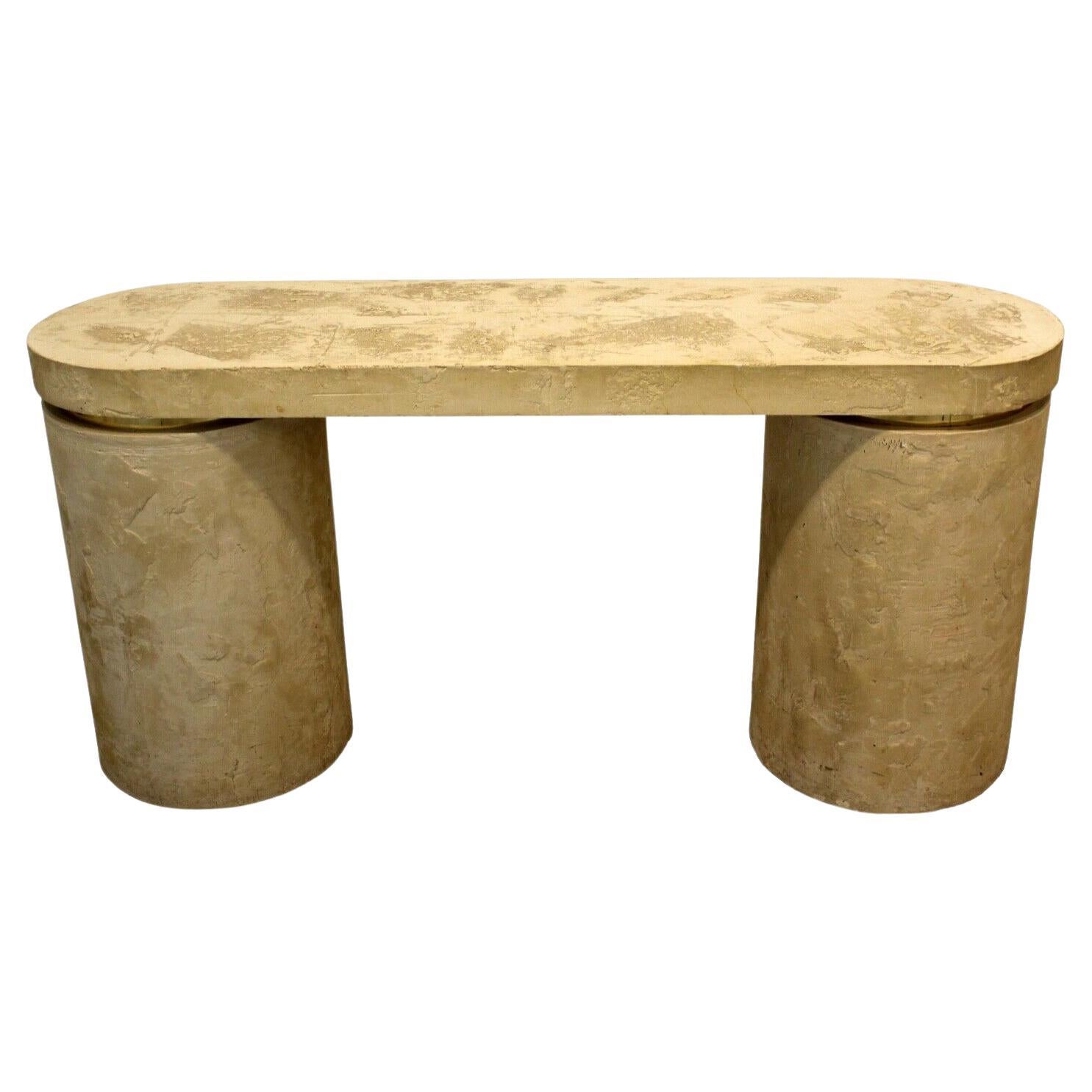 Cast Stone JMF Console by Karl Springer at 1stDibs