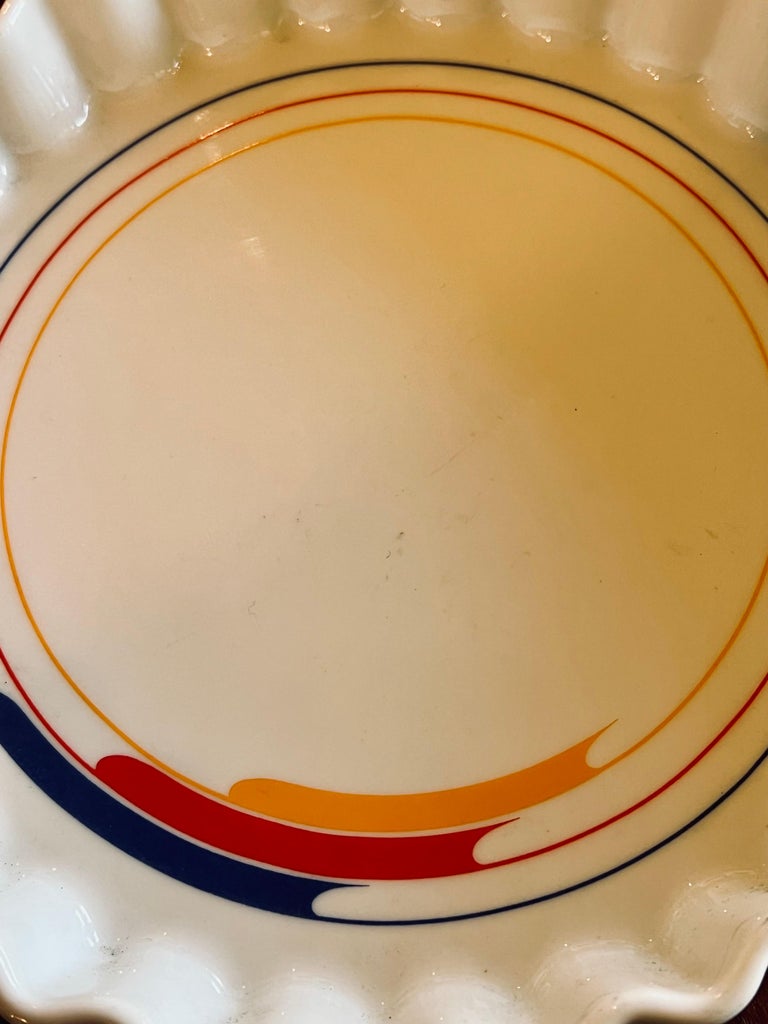 Postmodern Studio Nova Porcelain Hi Fi Fluted Pie Serve and Bake For ...