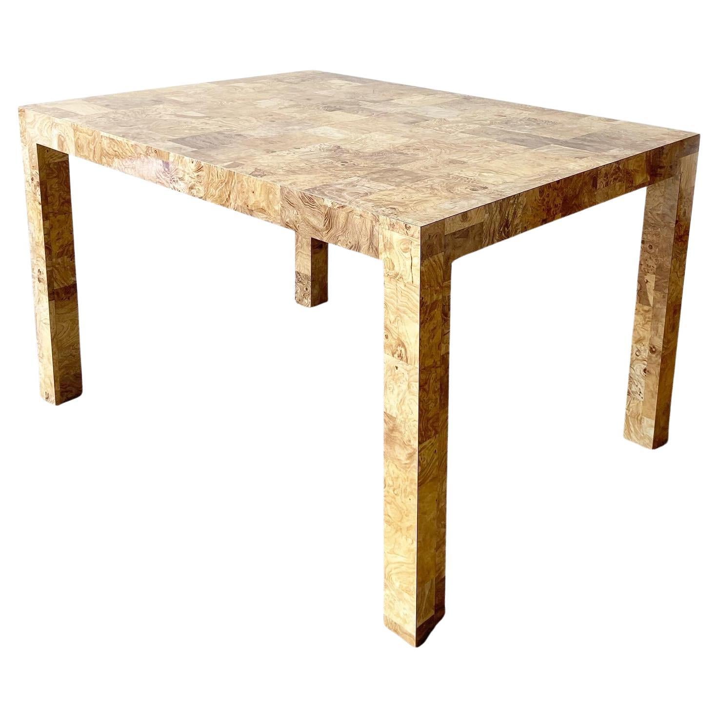 Substantial White Parsons Dining Table at 1stDibs