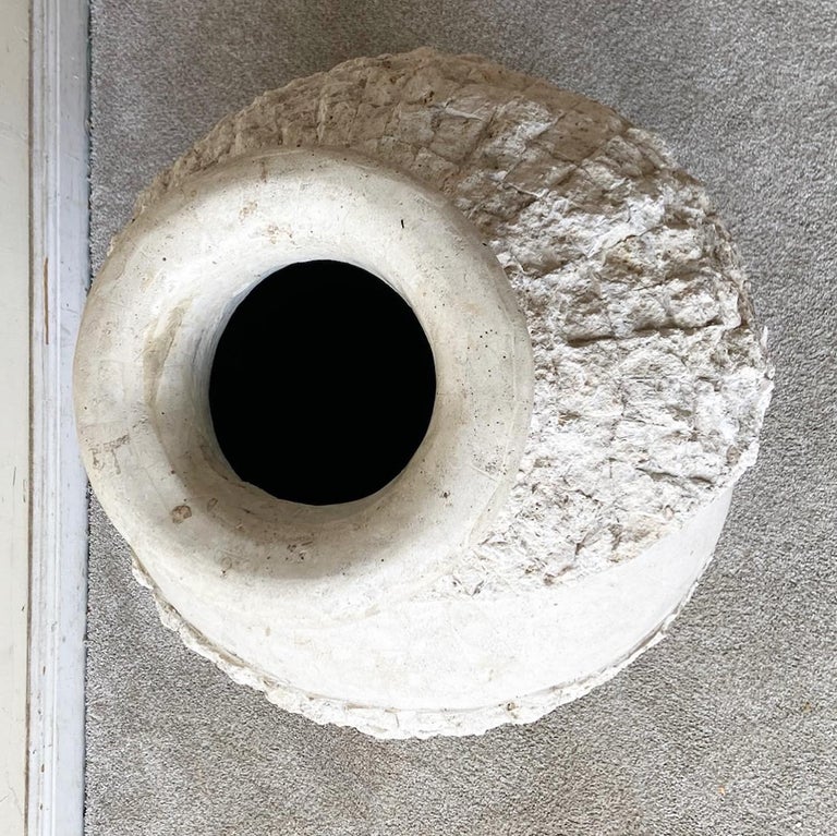 Postmodern Tessellated Mactan Stone Floor Vase For Sale at 1stDibs