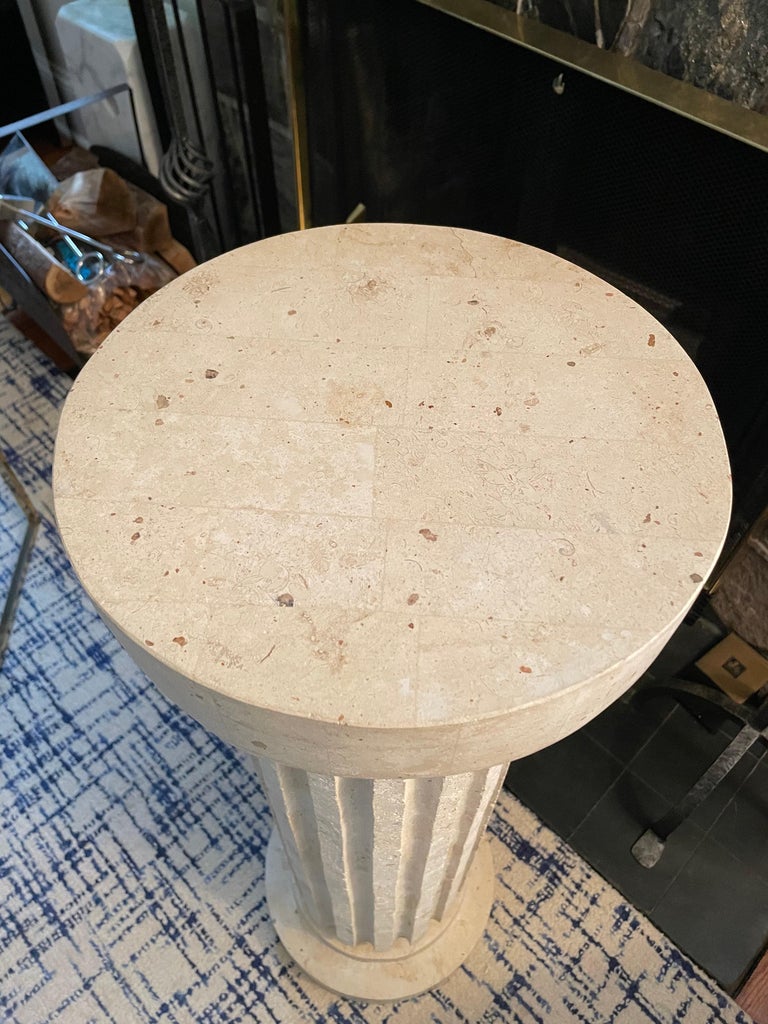 Postmodern Tessellated Neoclassical Fluted Column Pedestal For Sale at ...