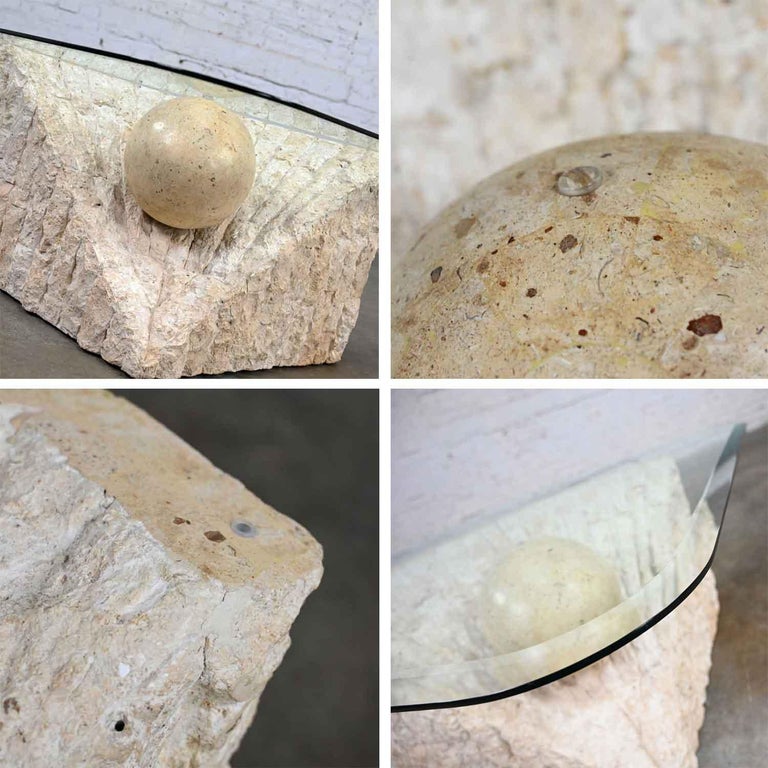 Postmodern Triangular Tessellated Stone Coffee Table Sphere Style ...