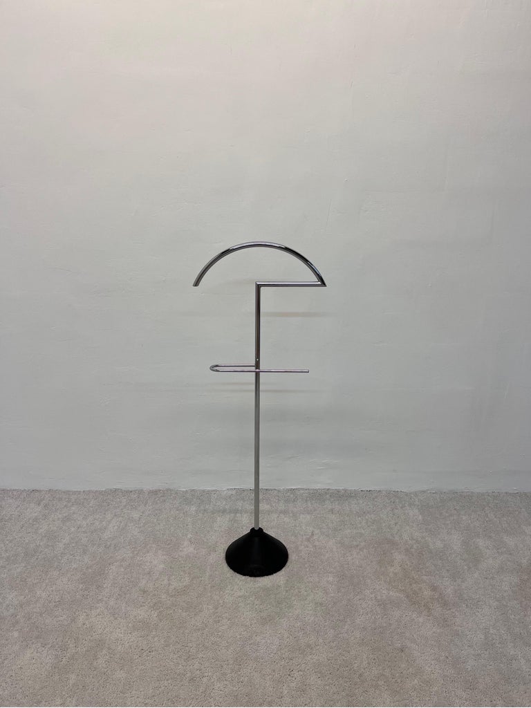 Postmodern Tubular Steel Valet Coat Rack by Porada Arredi, Italy 1990s ...