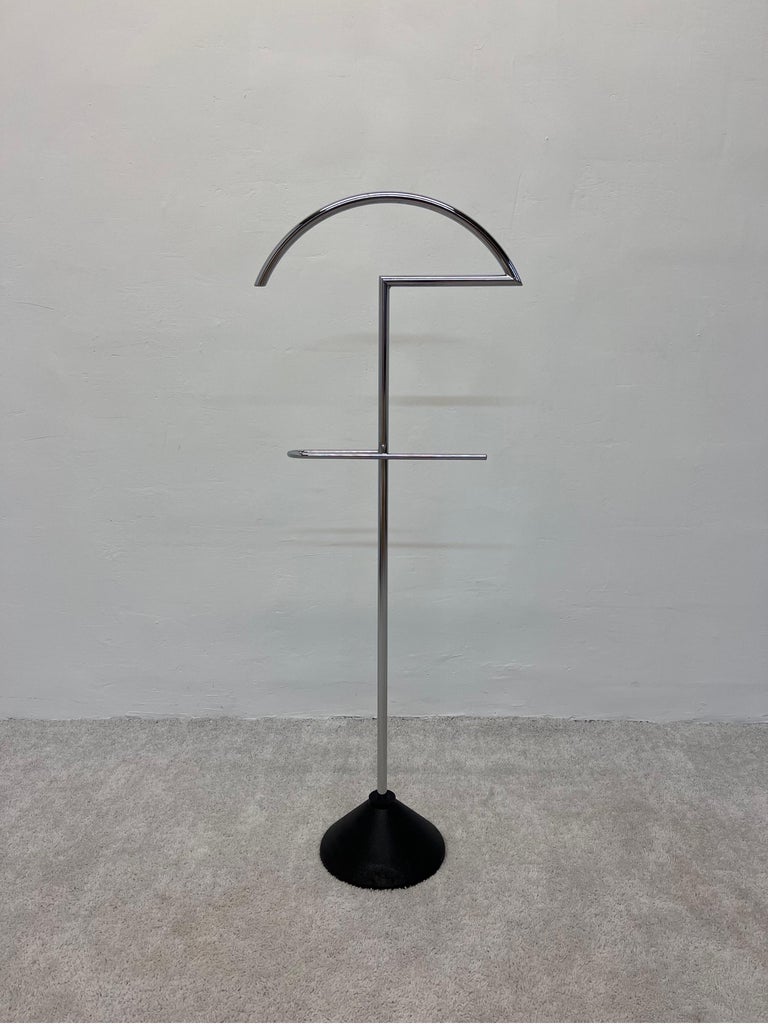 Postmodern Tubular Steel Valet Coat Rack by Porada Arredi, Italy 1990s ...