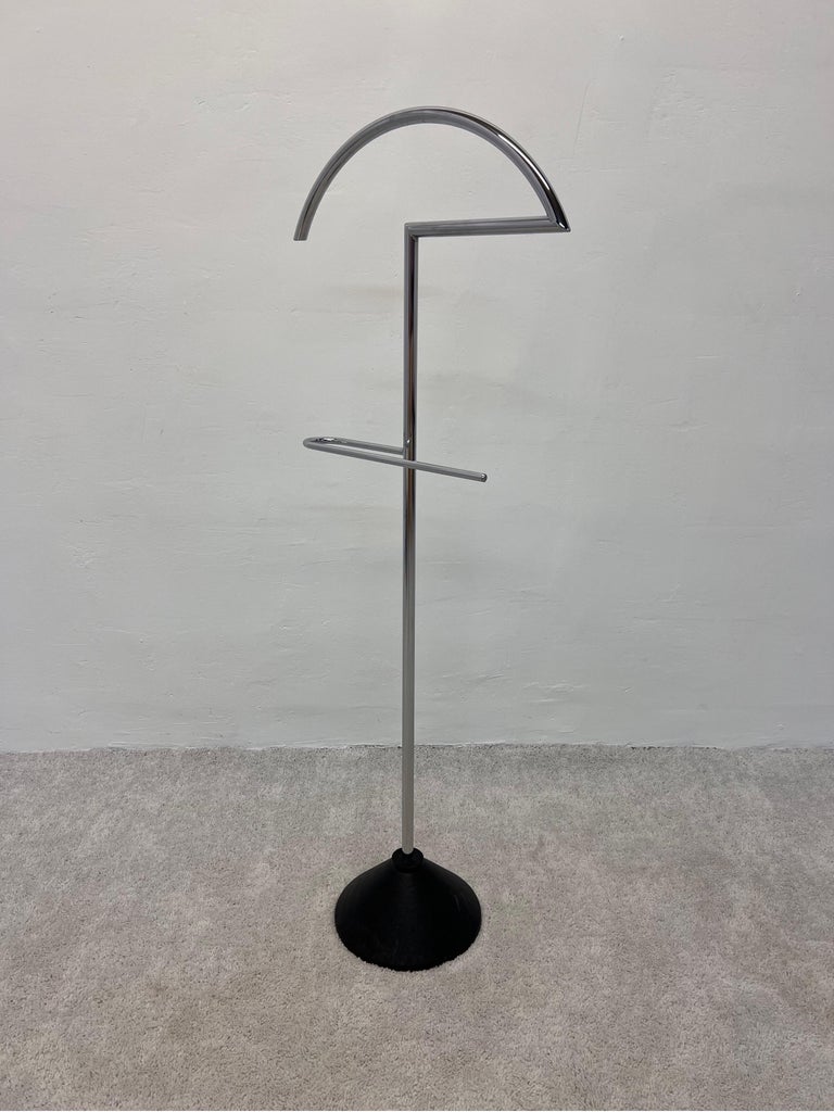 Postmodern Tubular Steel Valet Coat Rack by Porada Arredi, Italy 1990s ...